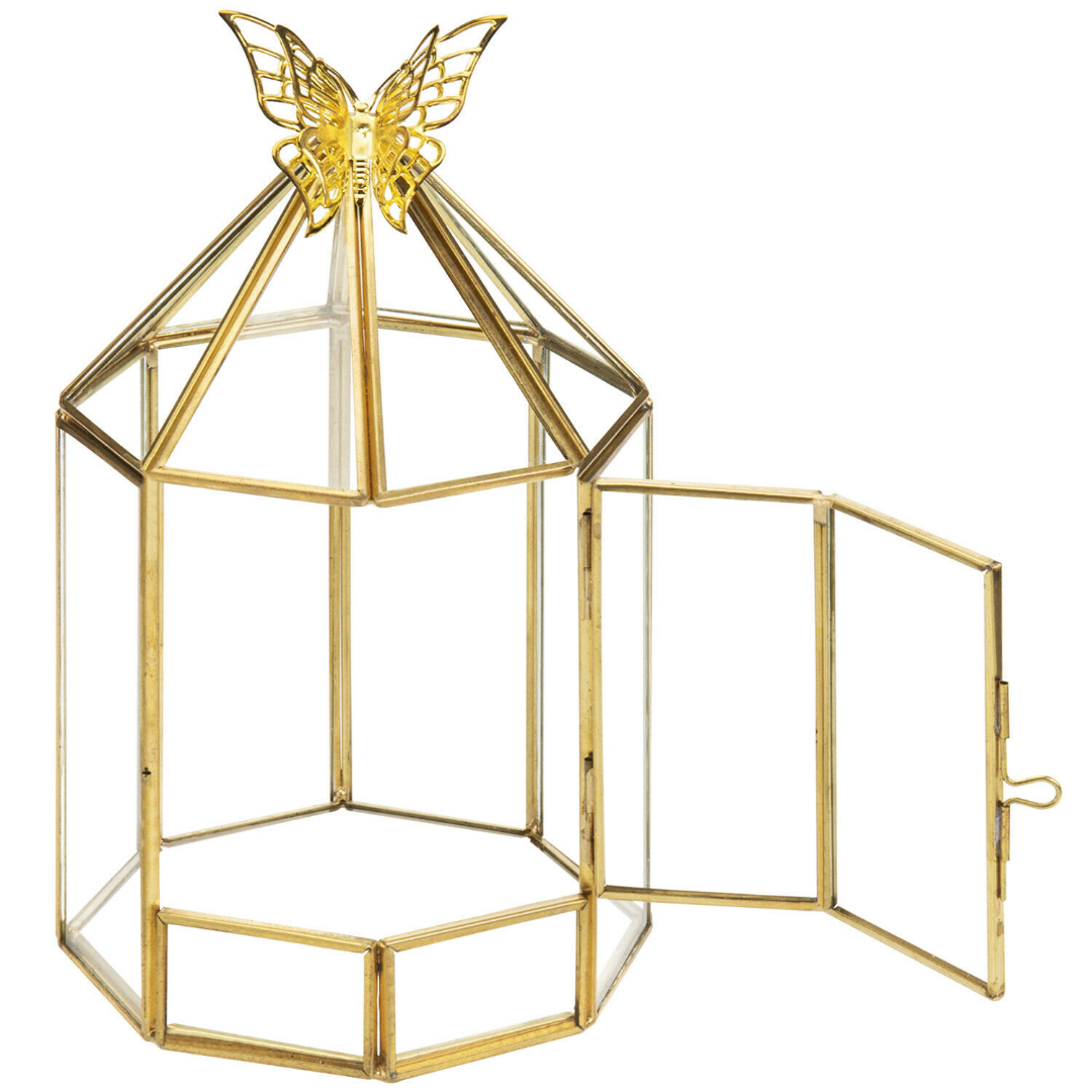 Hexagonal Closed Indoor Glass Plant Standing Terrarium – Westfield ...