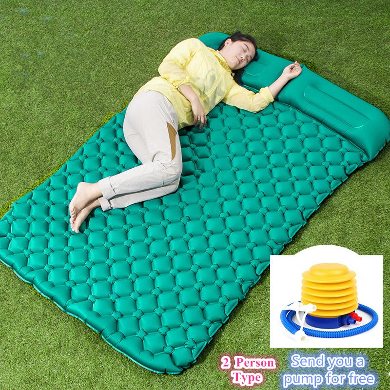 Tent Air Camping Mats Double Inflatable Cushion Soft Outdoor Blanket ...